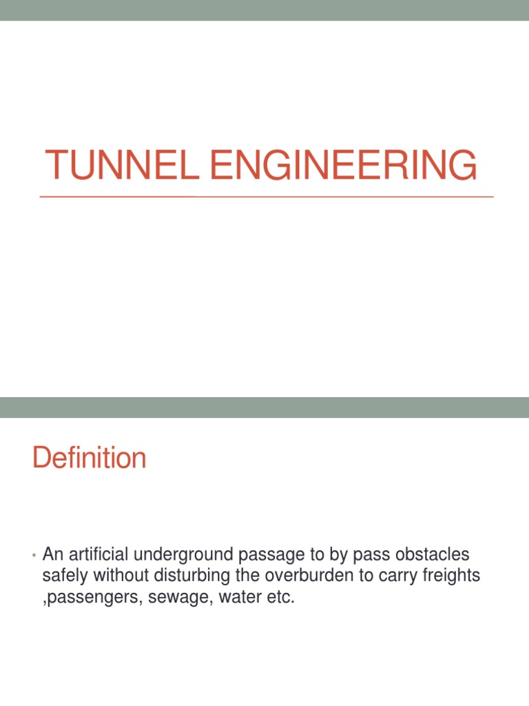 Tunnels | PDF | Tunnel | Civil Engineering