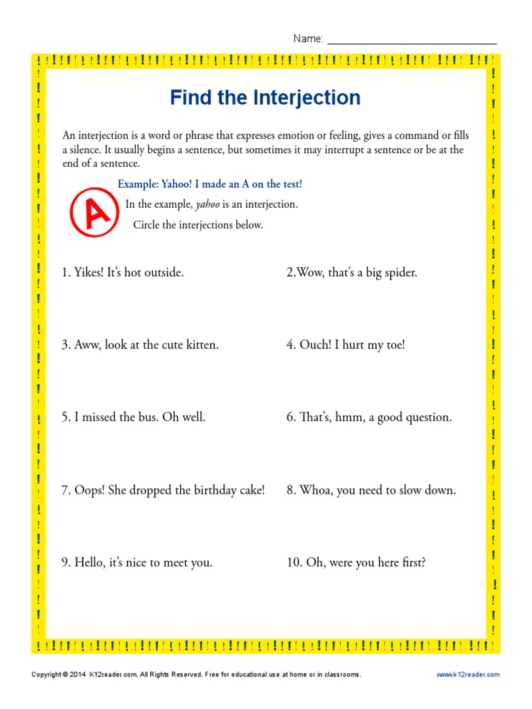 Find The Interjection PDF | PDF | Linguistic Typology | Cognitive Science