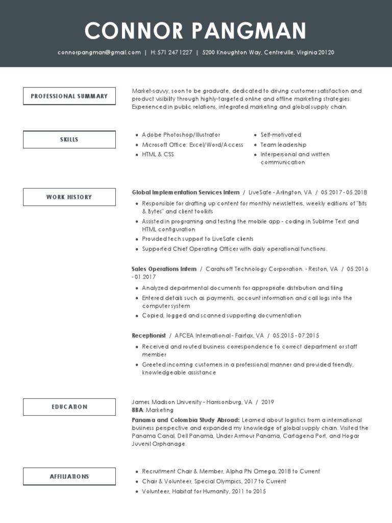 Connor Resume | PDF | Computing | Business