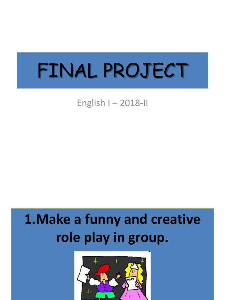 Final Project: English I - 2018-II | PDF