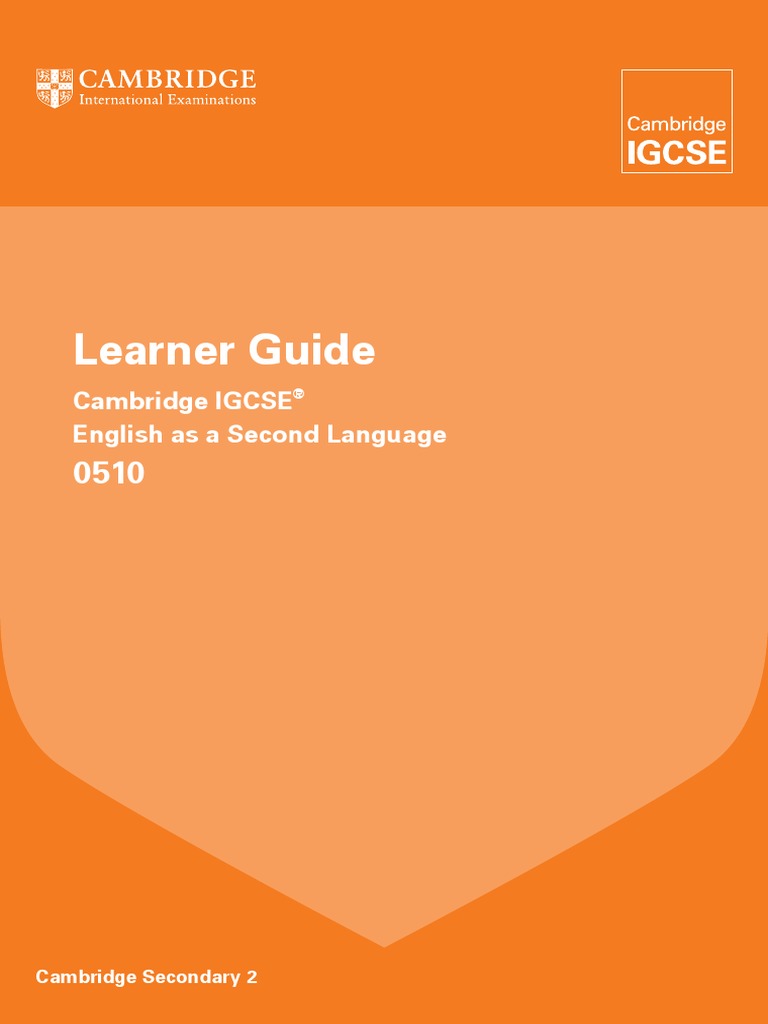 Cambridge Learner Guide For Igcse English As A Second Language | PDF ...