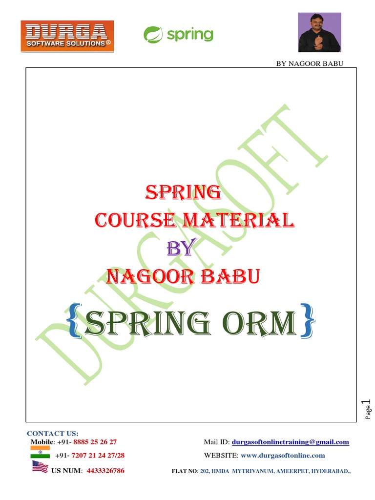 Spring ORM Course Guide | PDF | Computing Platforms | Software Architecture