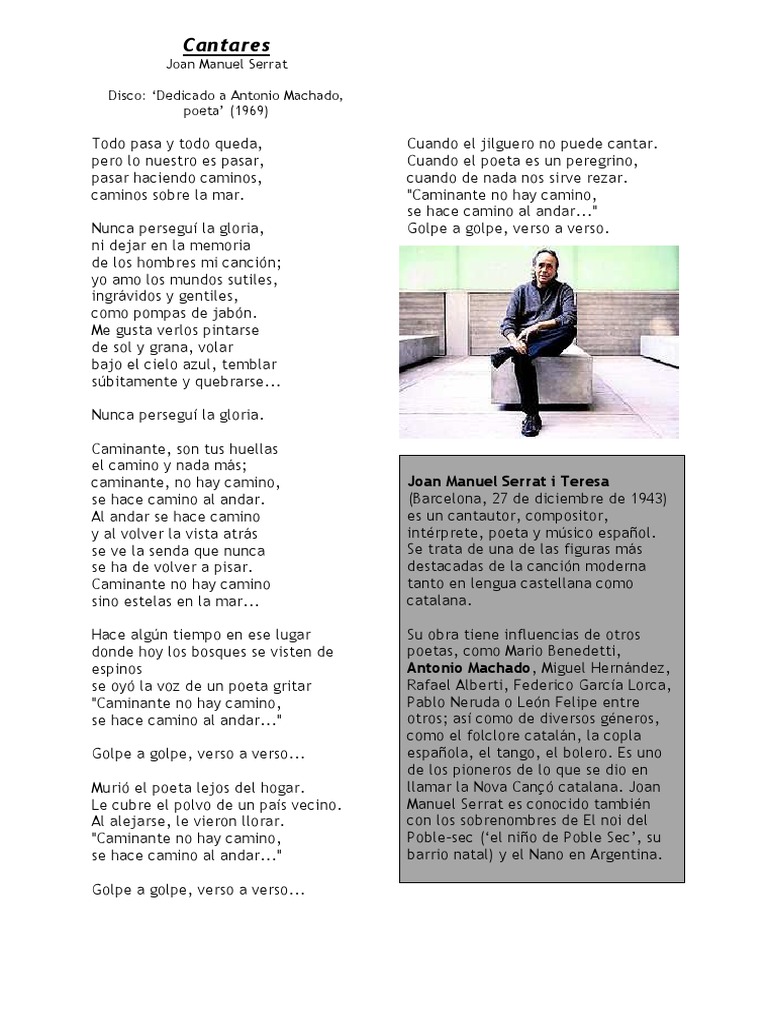 Cantares Serrat | PDF | Poesía