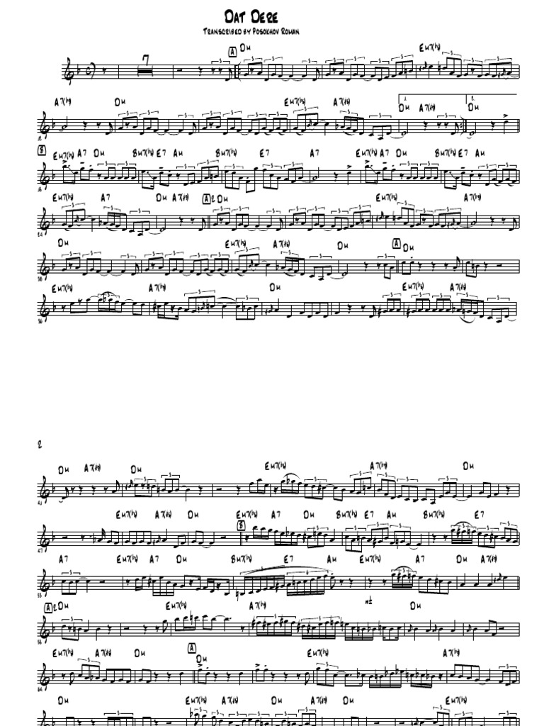 Dat Dere Lead Sheet PDF | PDF