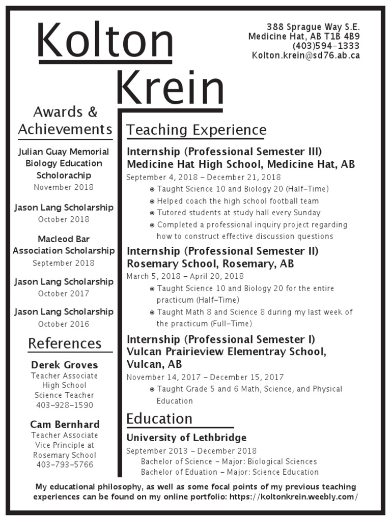 Kolton Resume 2 | PDF
