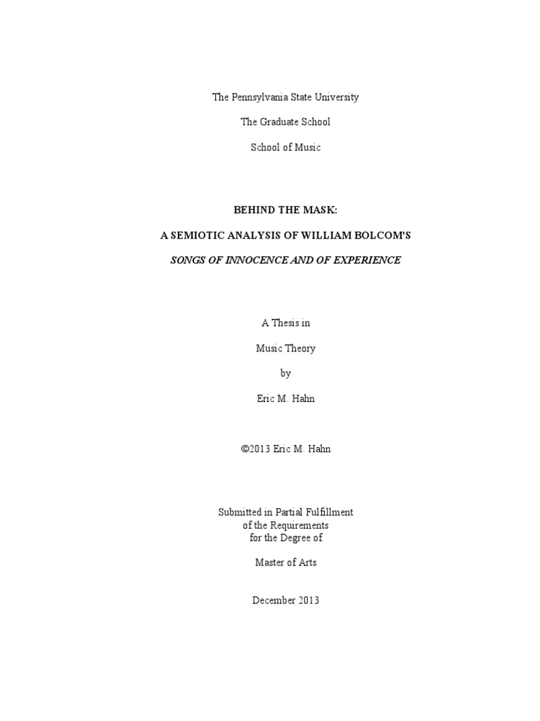 Hahn Masters Thesis Final | PDF | Semiotics | Cognitive Science