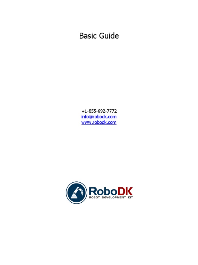 01 RoboDK Doc en Basic Guide | PDF | Icon (Computing) | 3 D Computer ...