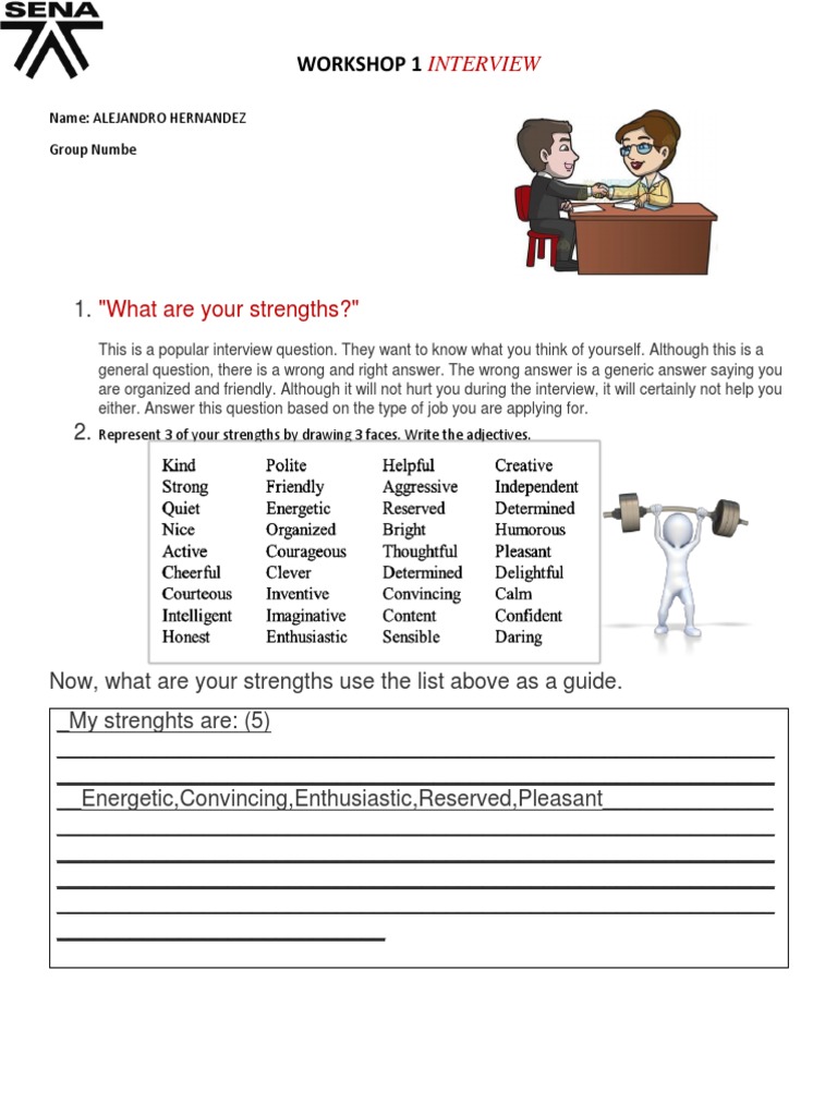 Interview Strengths and Weaknesses Guide | PDF | Linguistics
