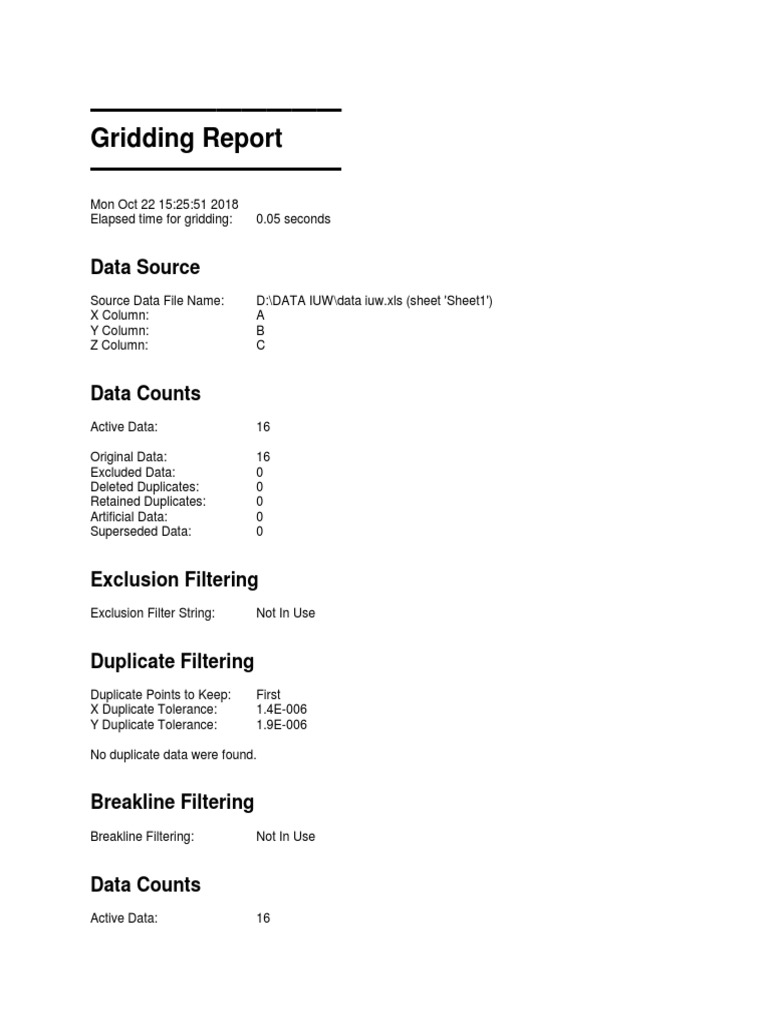 Gridding Report - : Data Source | PDF | Computing And Information Technology | Business
