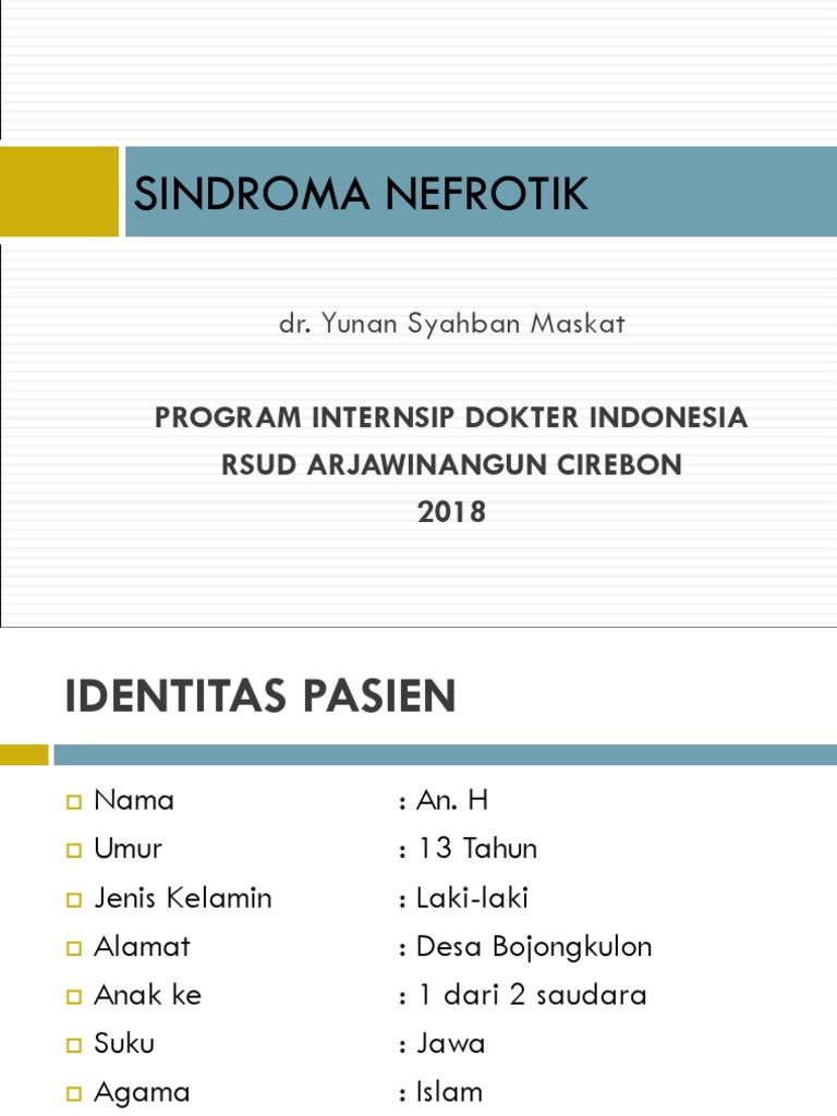 Sindrom Nefrotik | PDF | Kesehatan Holistik