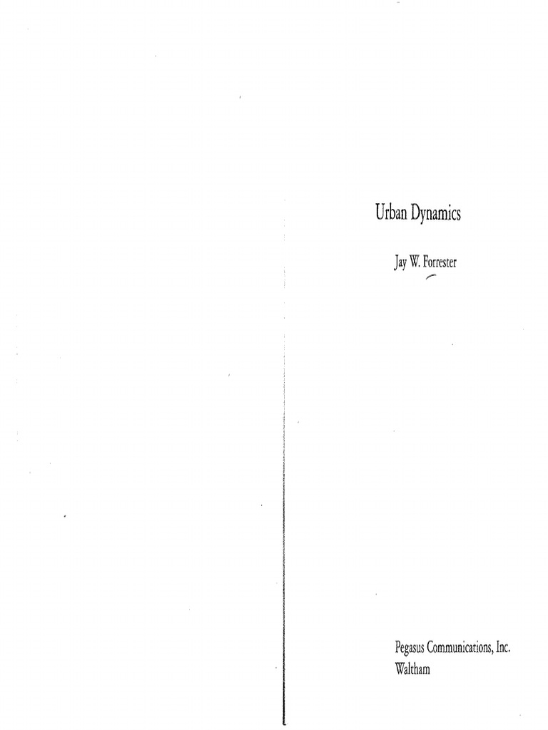 John F. Forrester, Jay W. Forrester,-Urban Dynamics PDF | PDF | Systems ...