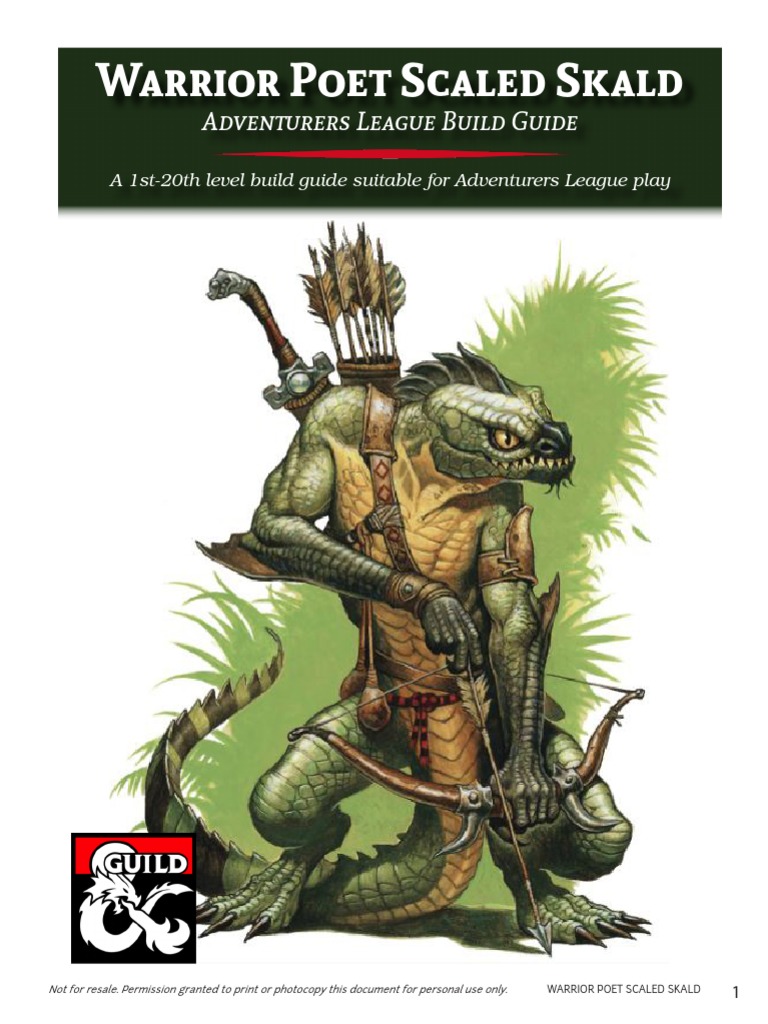 Scaled Skald Character Build Guide PDF | PDF | Dungeons & Dragons | D20 ...