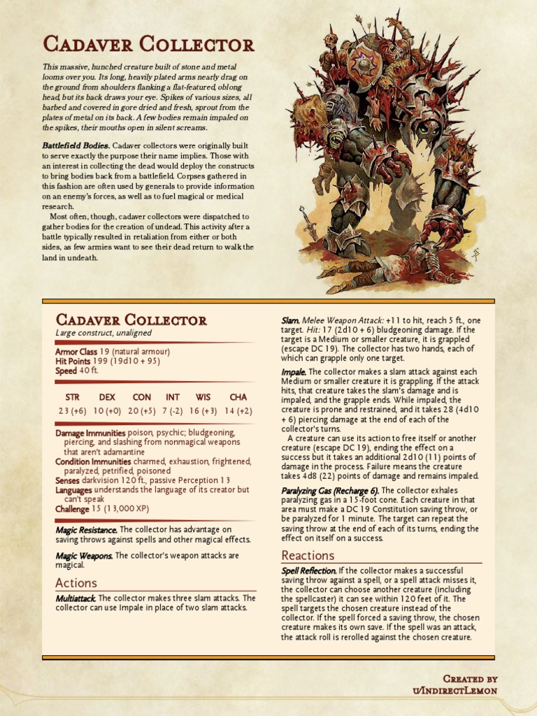 Cadaver Collector.pdf | Military Science | Military