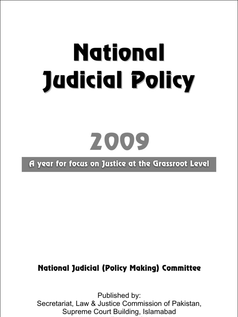 National Judicial Policy Overview 2009 | PDF