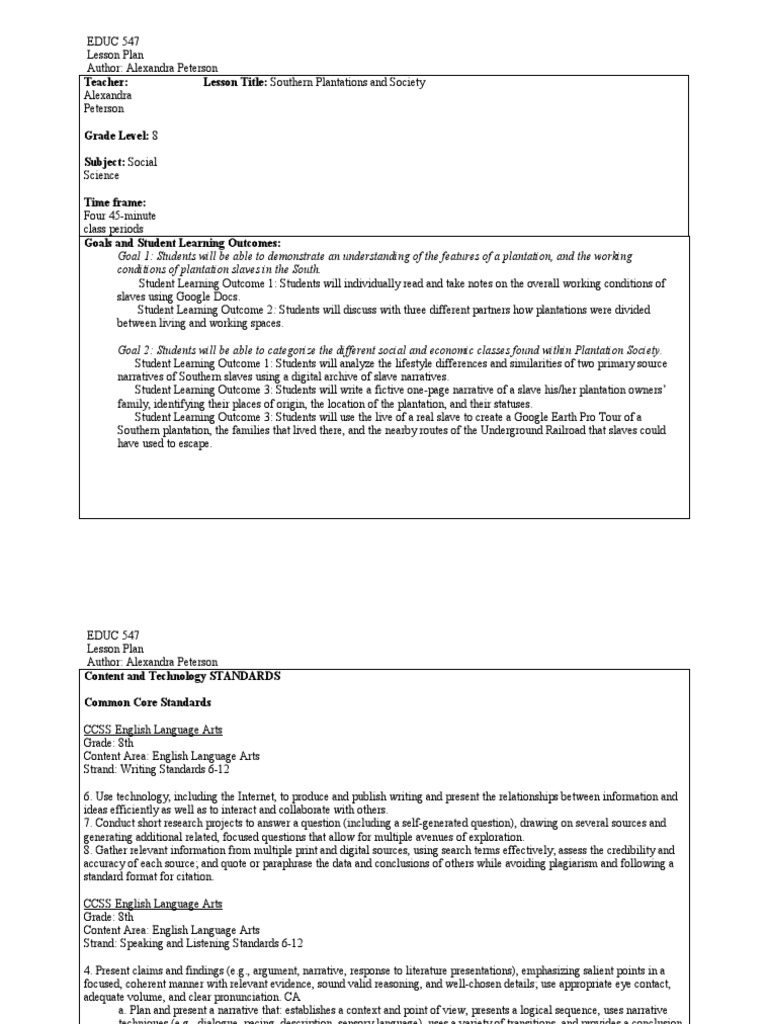 Peterson | PDF | English Language | Lesson Plan