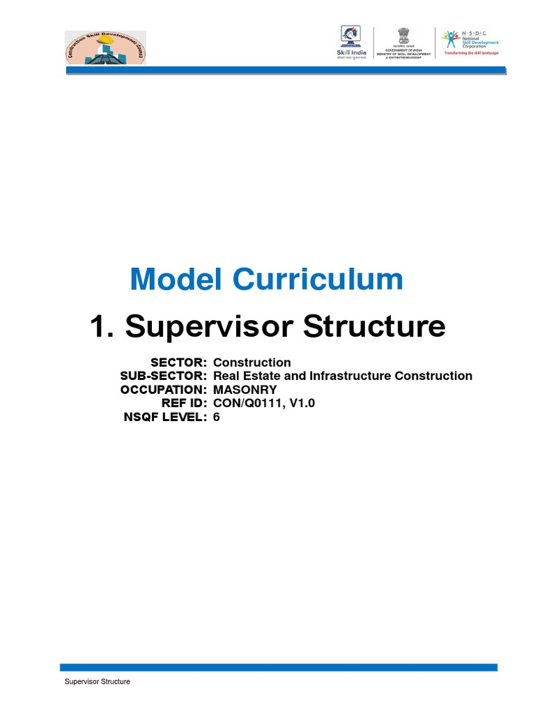 Supervisor Structure Training Curriculum | PDF | Scaffolding | Carpentry