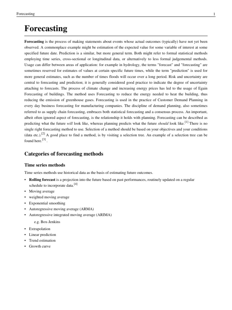Forecasting | Forecasting | Data Analysis
