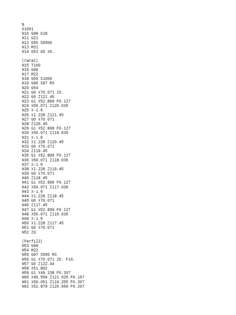 Ejemplo Codigo G para Torno CNC Fanuc | Nokia | Tecnología e ingeniería