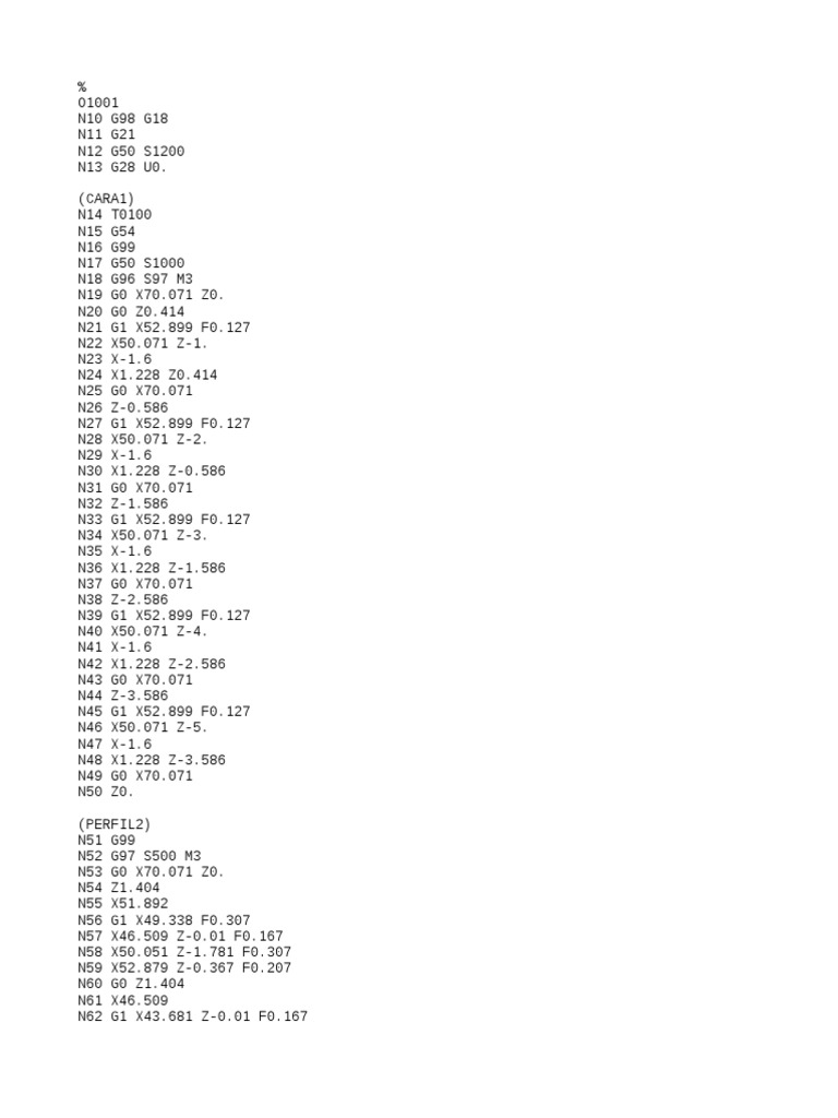 Codigo G para Torno CNC Fanuc | PDF | Máquinas rotativas | Vehículos de ...