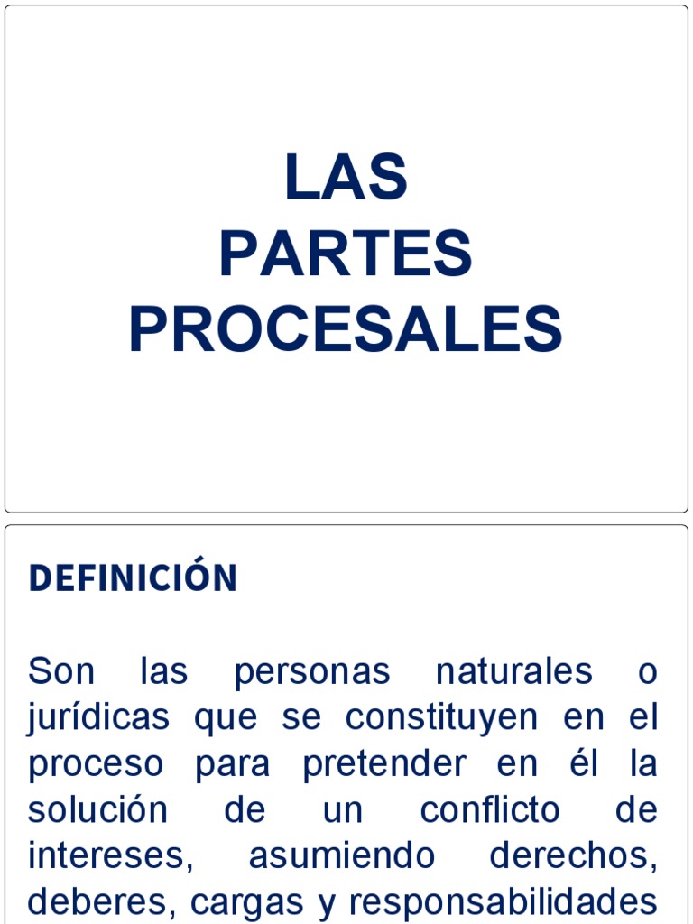 Partes Procesales | Ley procesal | Reunión
