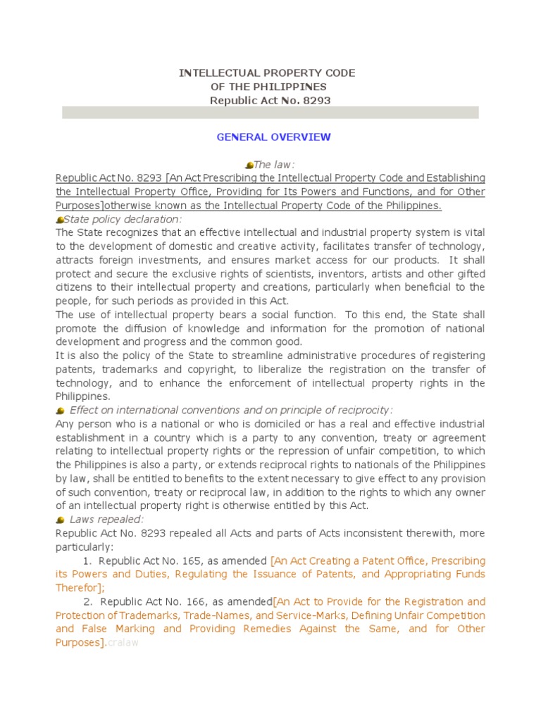 Intellectual Property Code | PDF | Trade Secret | Intellectual Property