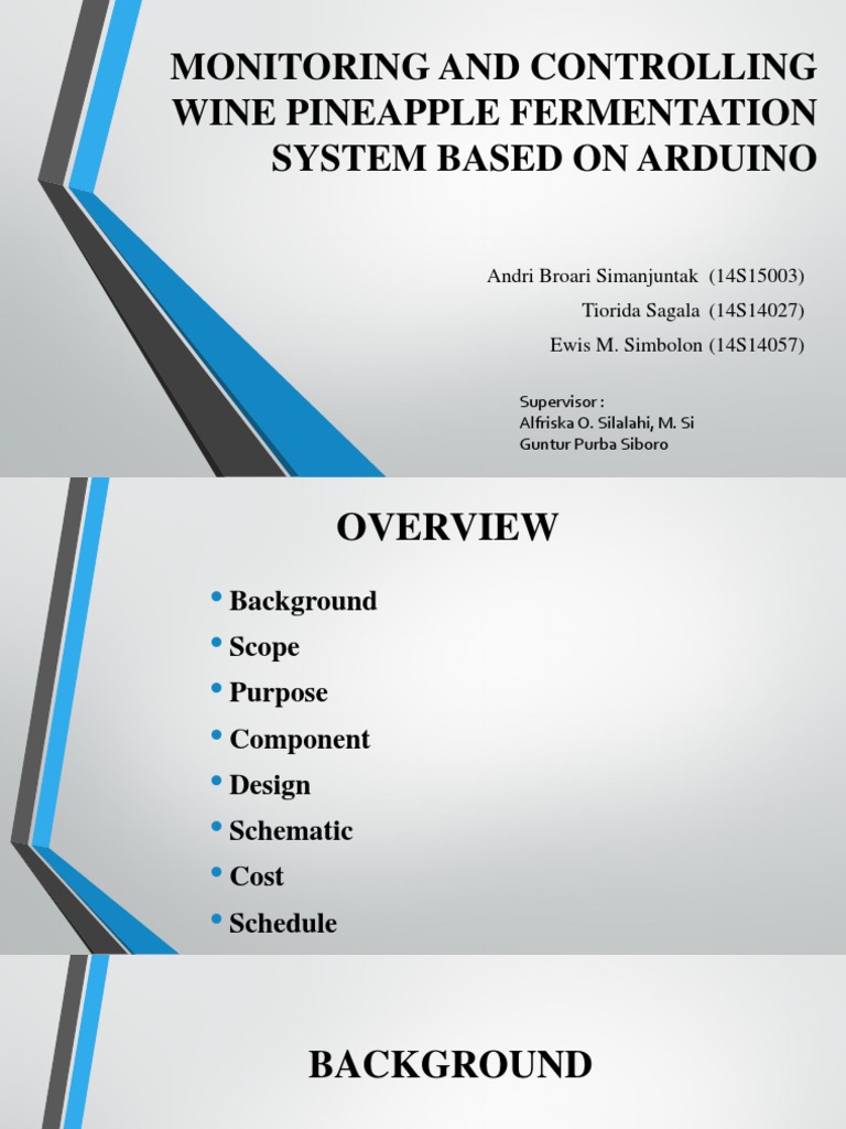 Monitoring and Controlling Wine Pineapple Fermentation System Based On Arduino | PDF ...