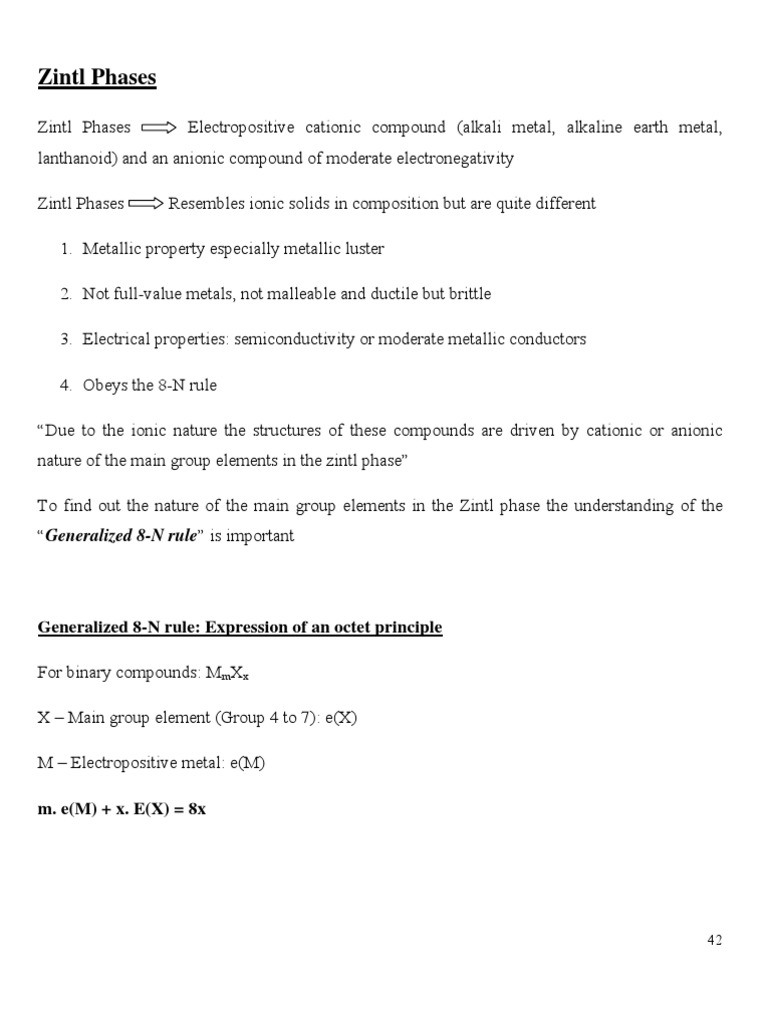Understanding the Structures and Properties of Zintl Phases Through the ...