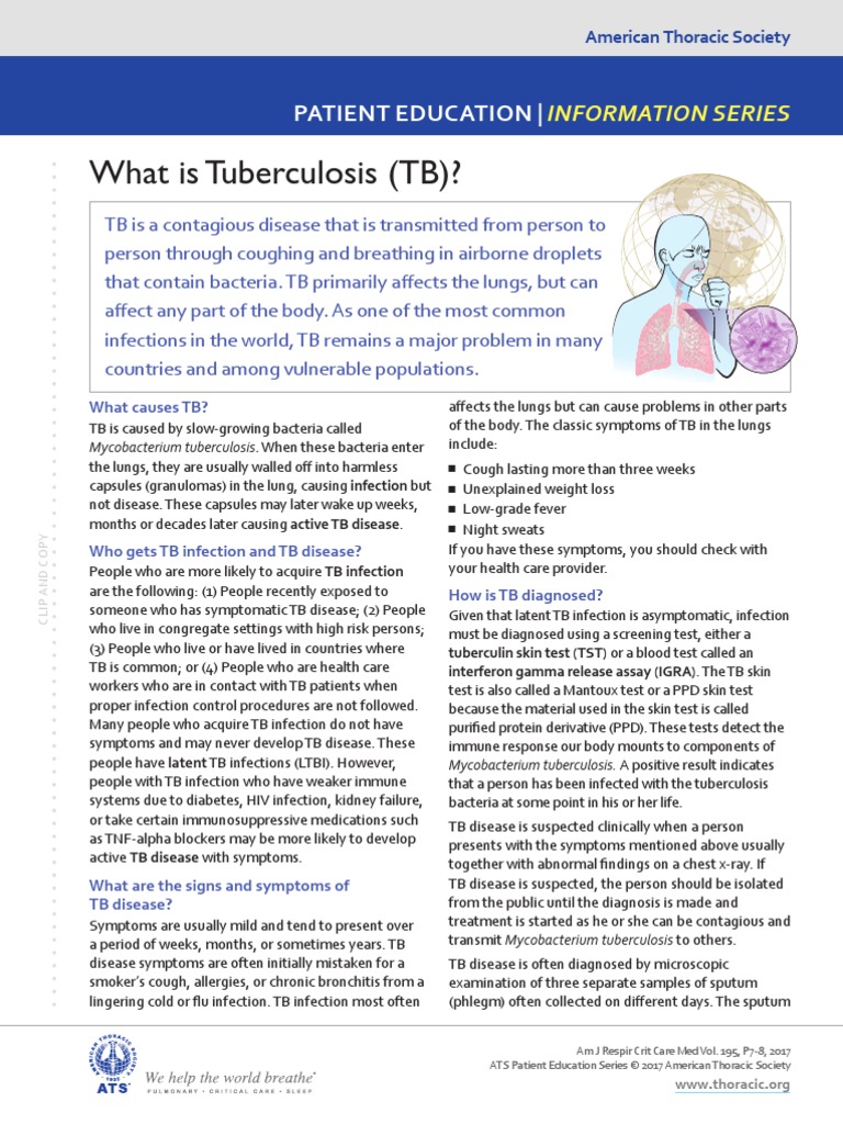 What Is Tuberculosis (TB) ?: Patient Education | PDF | Tuberculosis ...