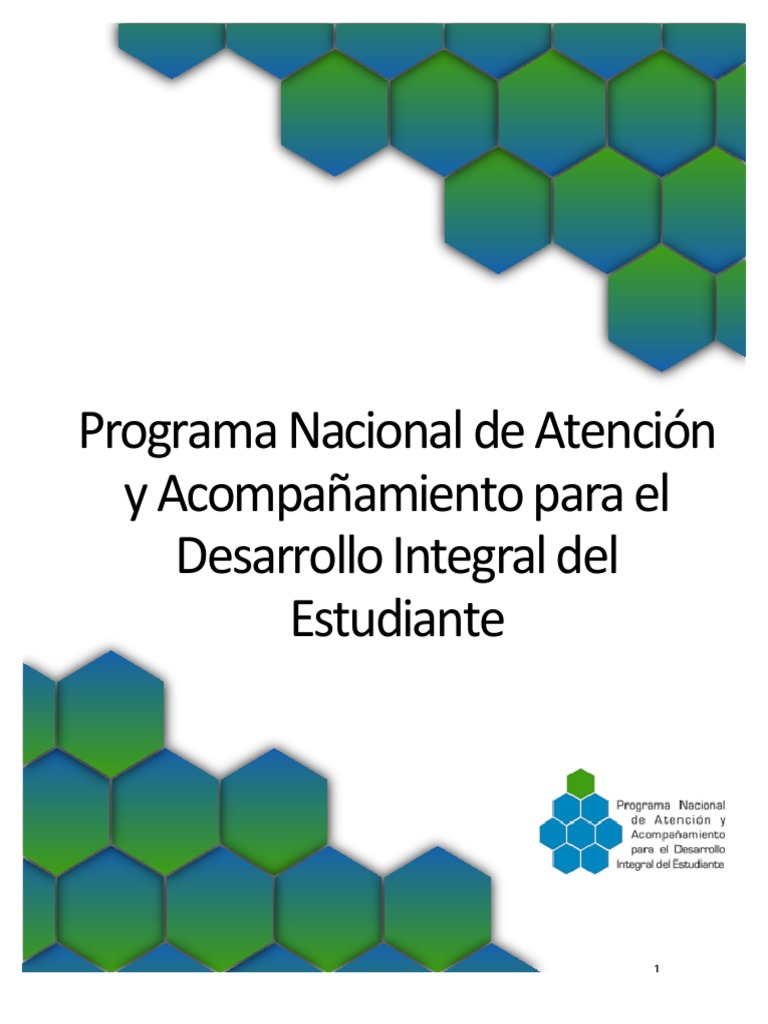 Documento Base Del Programa Nacional de Atencion y Acompanamiento para El Desarrollo Integral ...