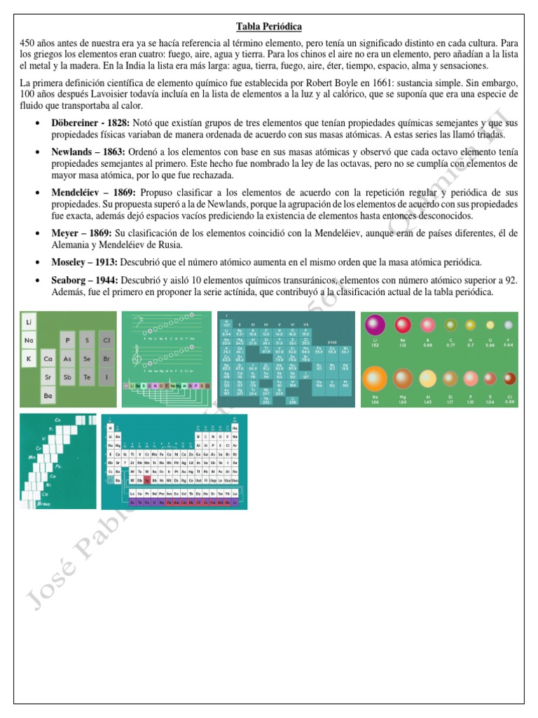 Historia de la Tabla Periódica | Tabla periódica | Química