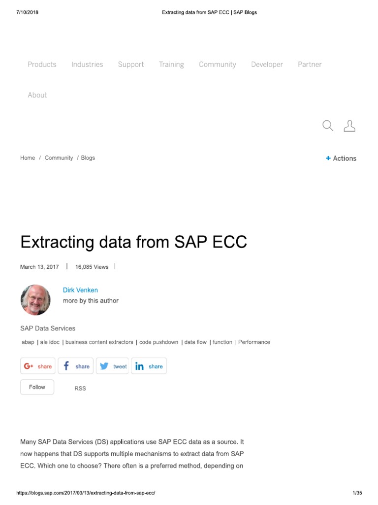 BODS Data Extraction From SAP ECC | PDF