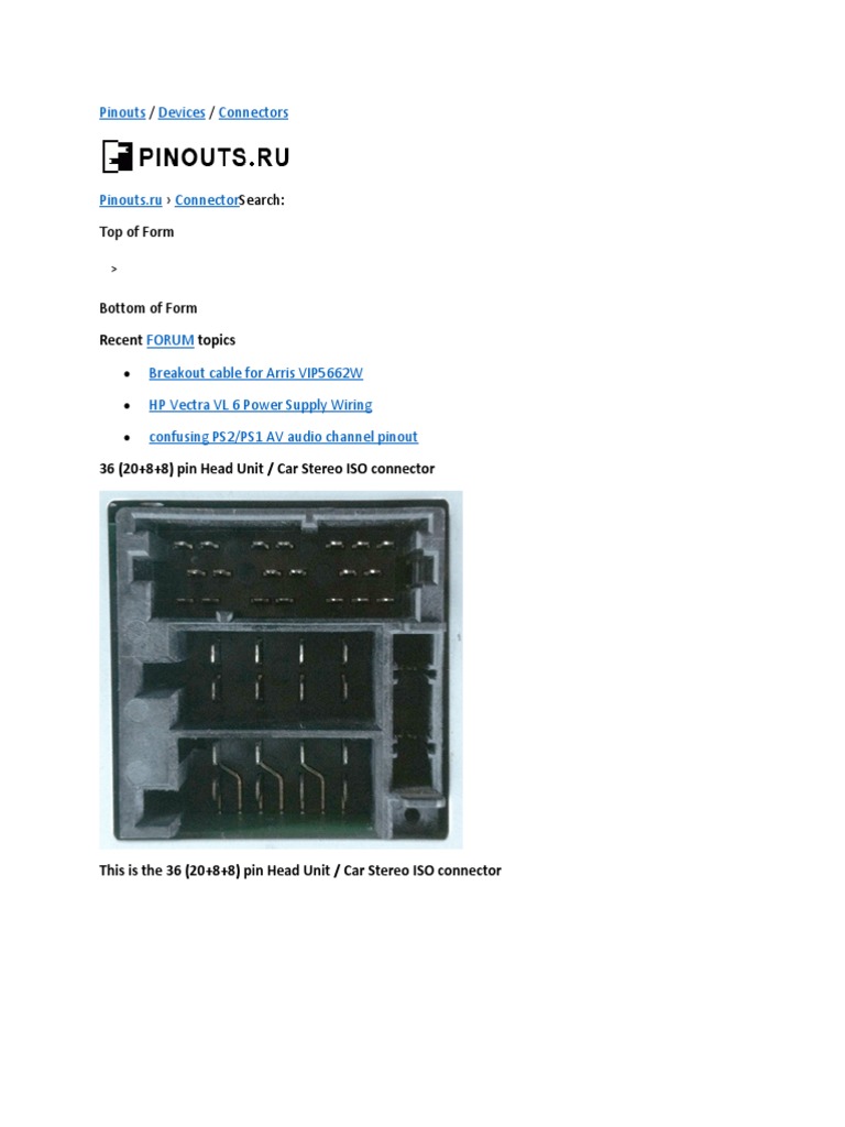 Auto Pinouts | PDF | Electrical Connector | Automotive Industry