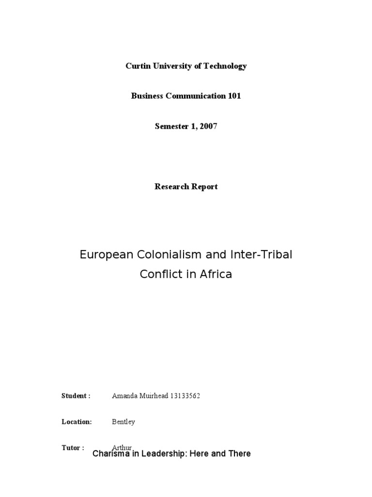European Colonialism and Inter-Tribal Conflict in Africa | PDF | Hutu ...
