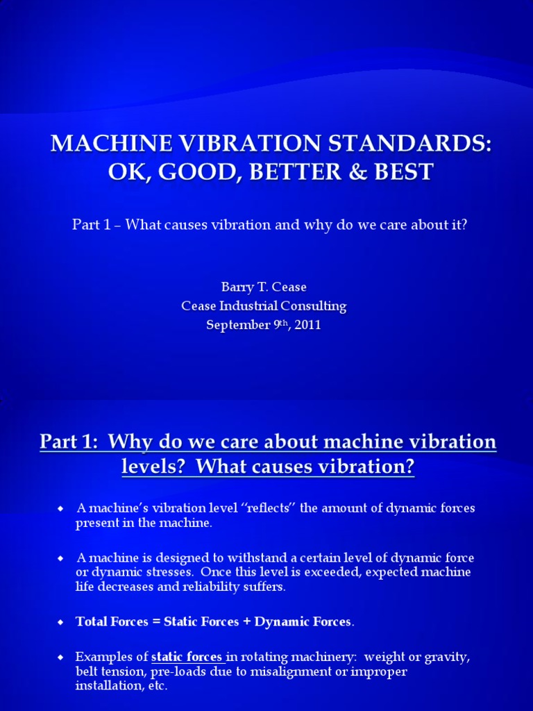 Machine Vibration Standards - Part 1 - Why | PDF | Resonance | Strength ...
