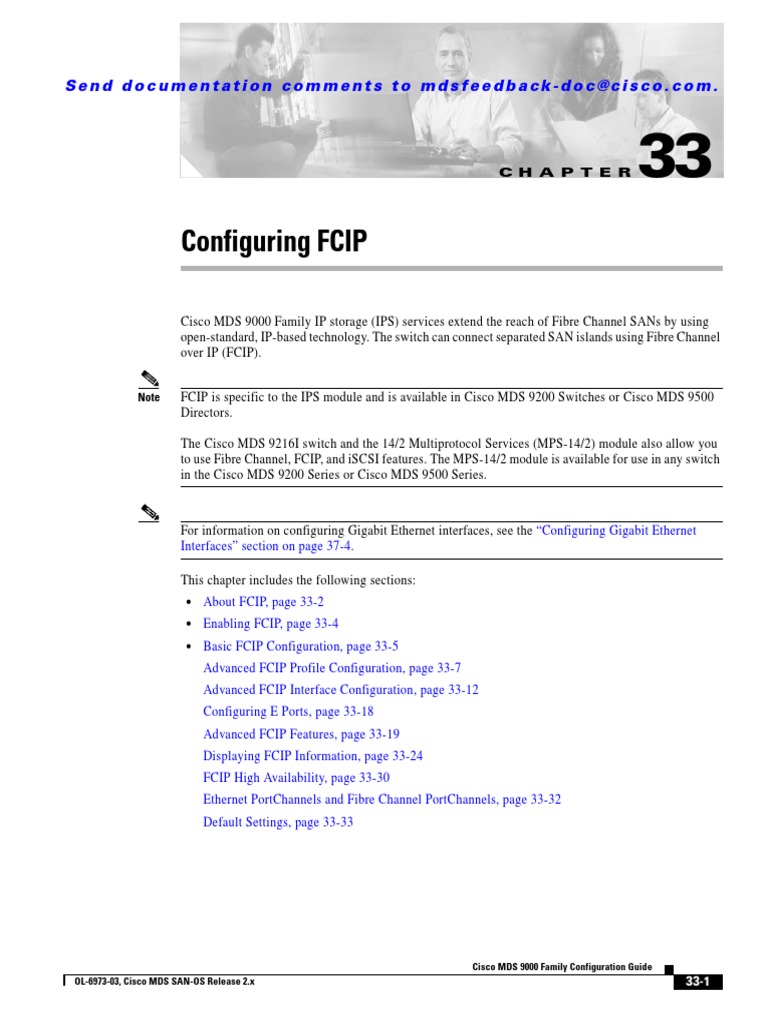 Configuring FCIP: Cisco MDS 9000 Family Configuration Guide OL-6973-03 ...