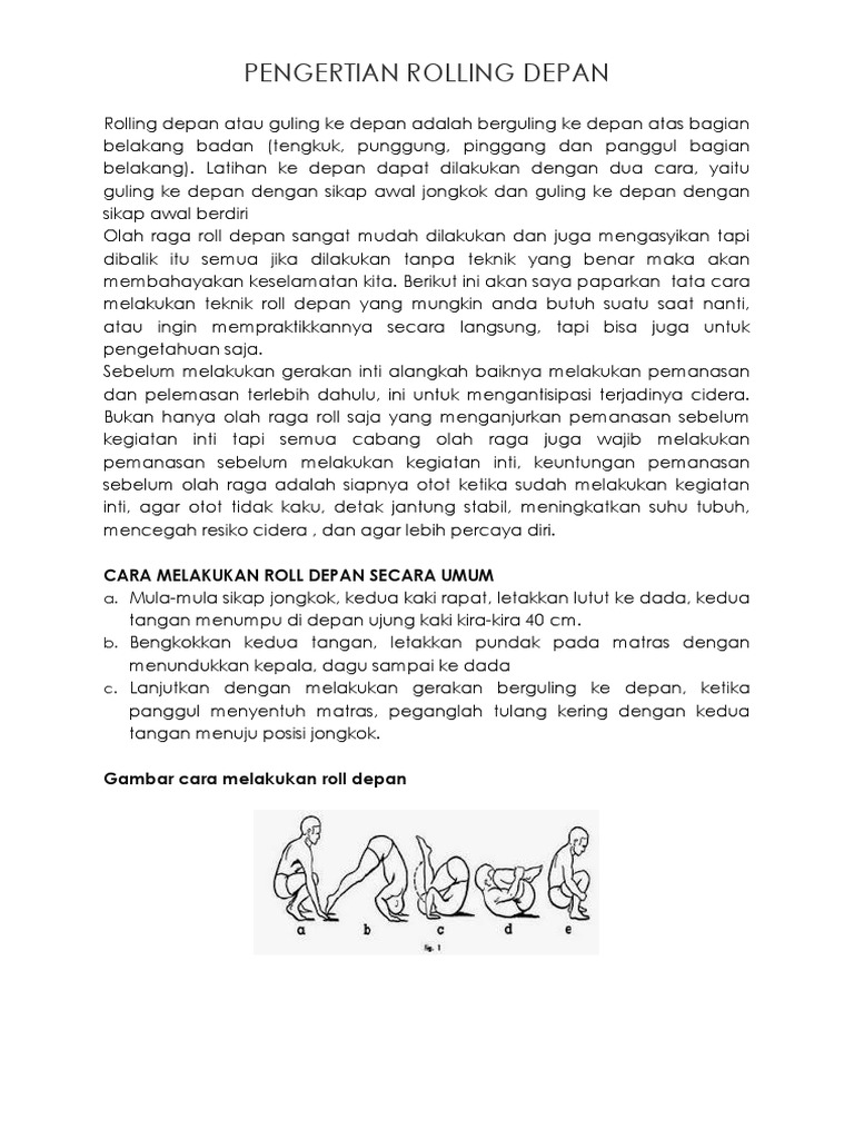 Pengertian Rolling Depan Sman 1 Pangkalan Bun | PDF