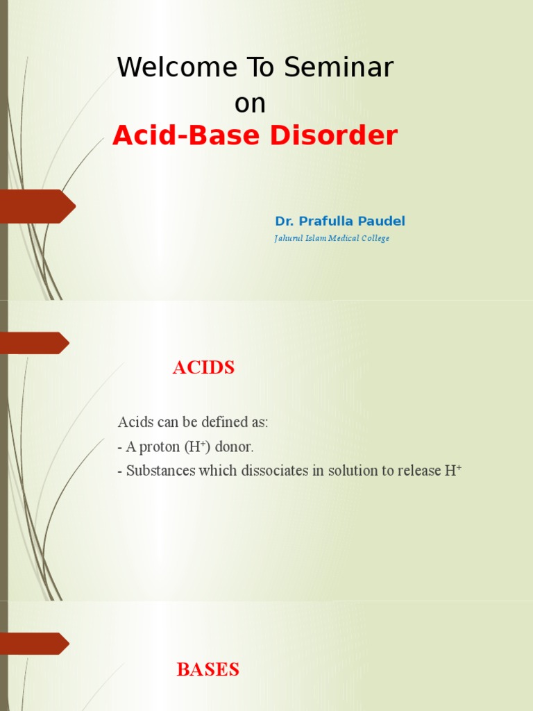 Acid-Base Disorder | PDF | Buffer Solution | Hemoglobin