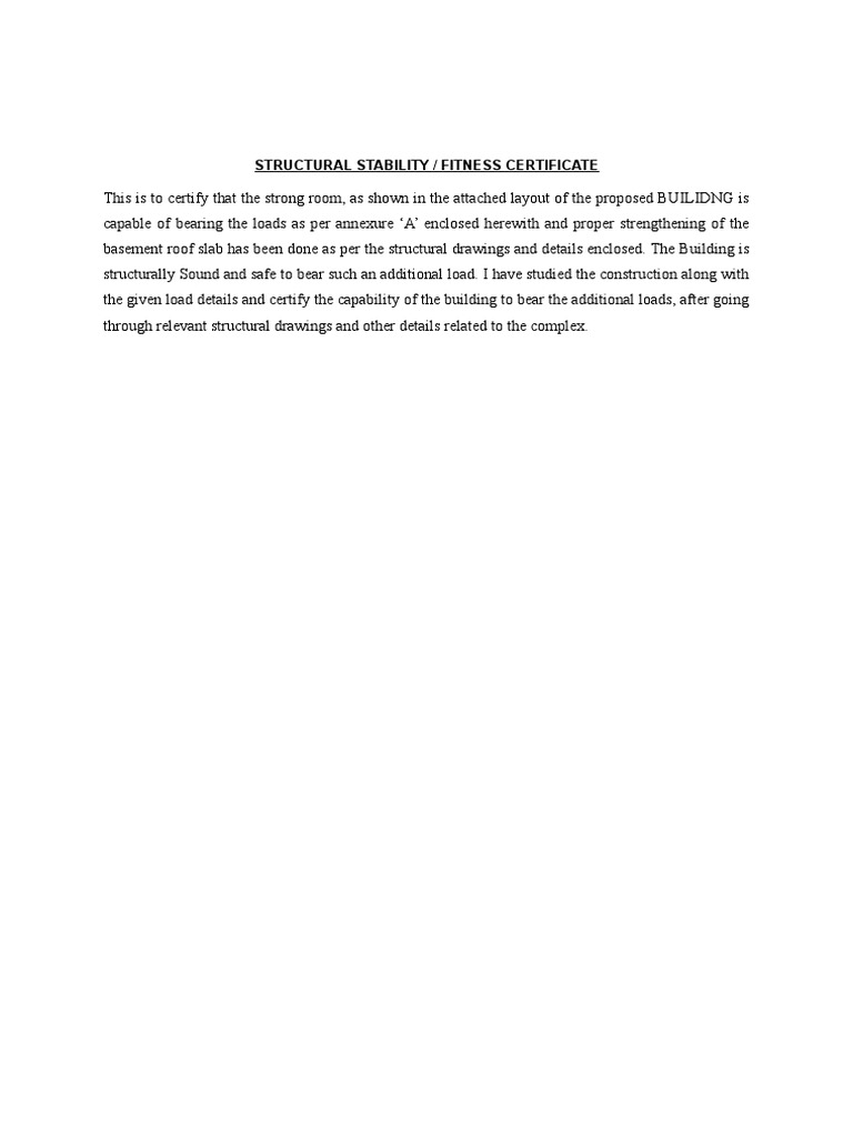 Stability Certificate | PDF