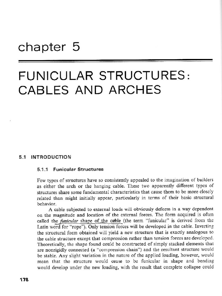 Funicular Structures Cables and Archs PDF | PDF