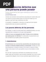 50 Defectos Comunes en las Personas | PDF | Perfeccionismo (psicología ...