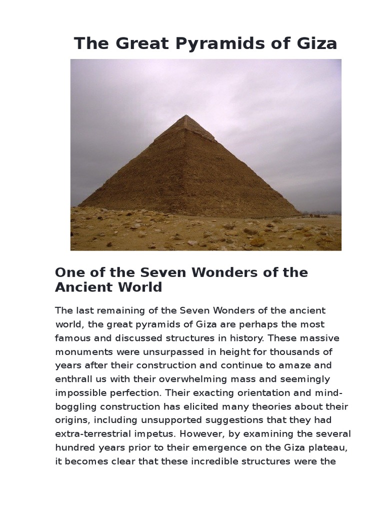 The Great Pyramids of | PDF