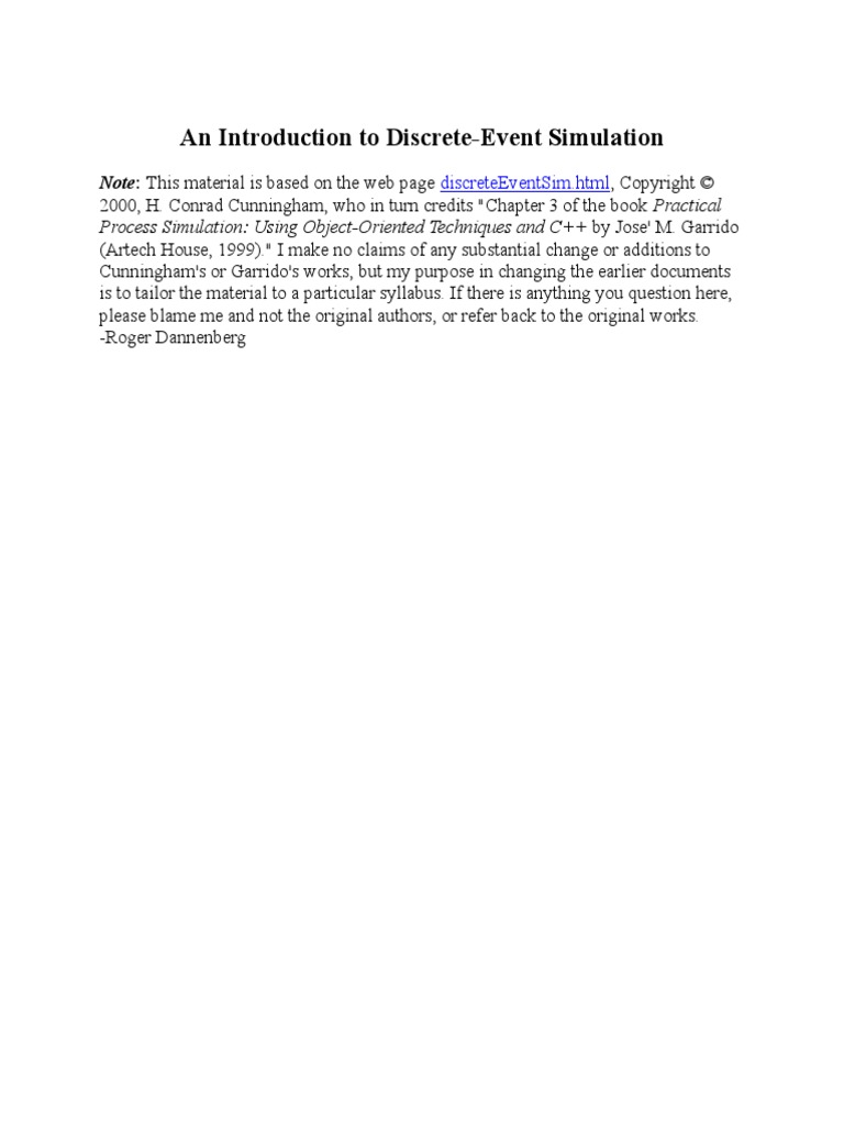 Discrete-Event Simulation | PDF