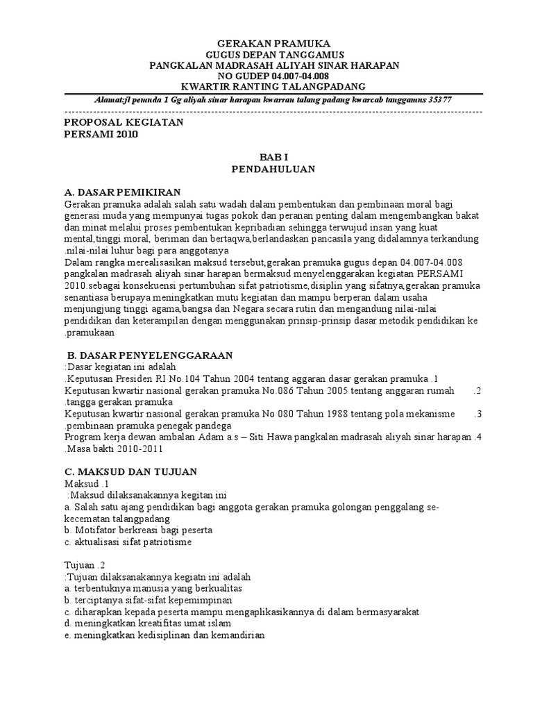 Proposal Persami | PDF