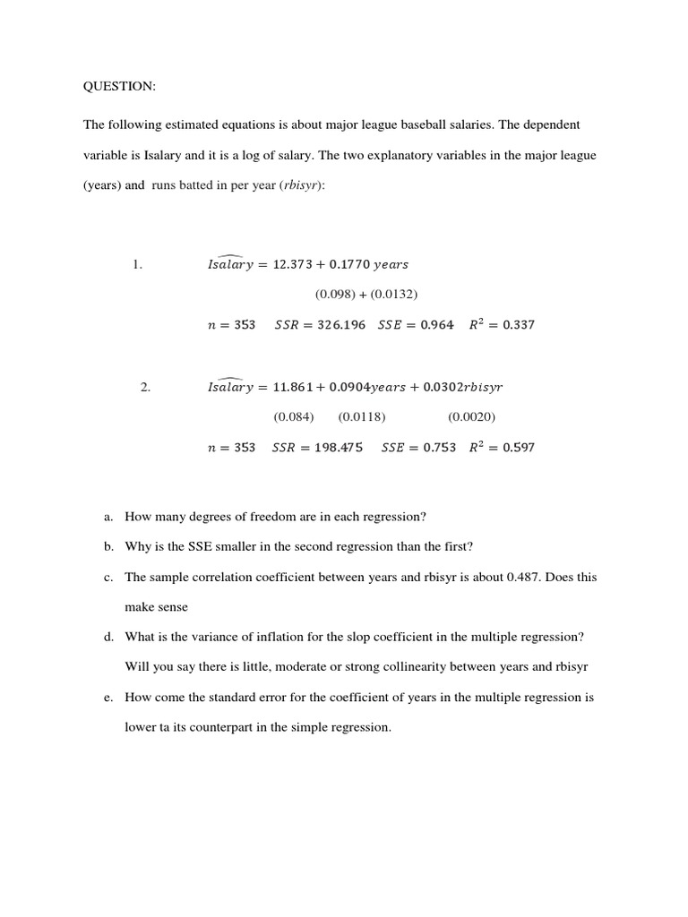 Regression. Text Book Solution | PDF | Multicollinearity | Regression Analysis