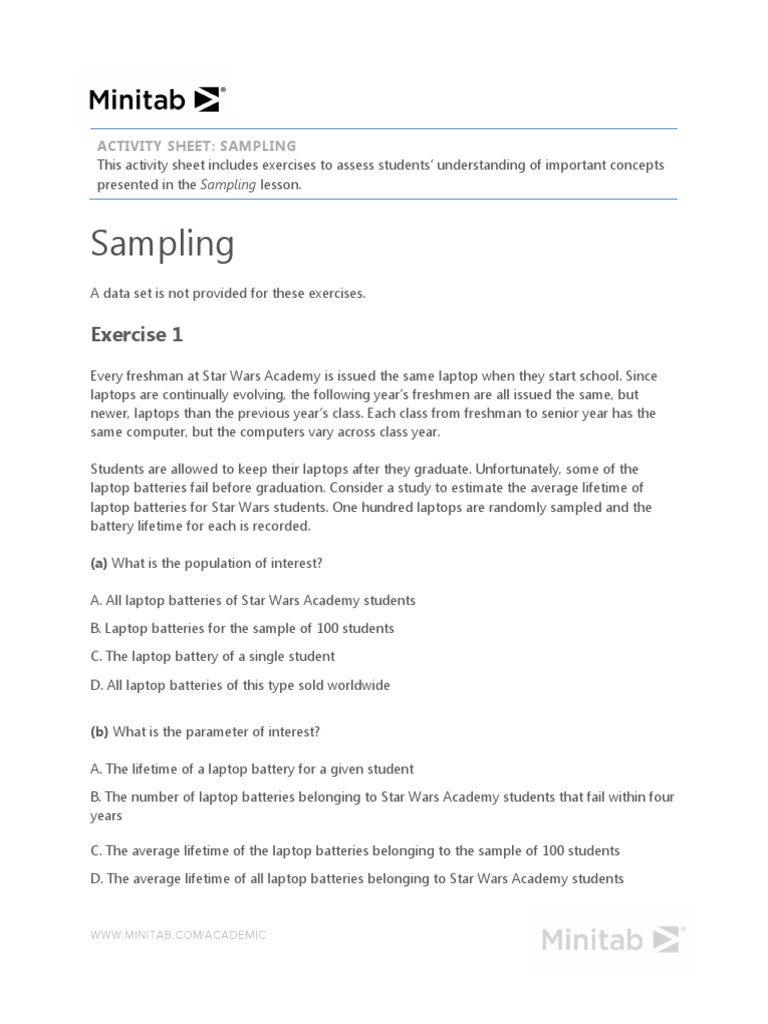 Sampling Activity | PDF | Sampling (Statistics) | Statistics