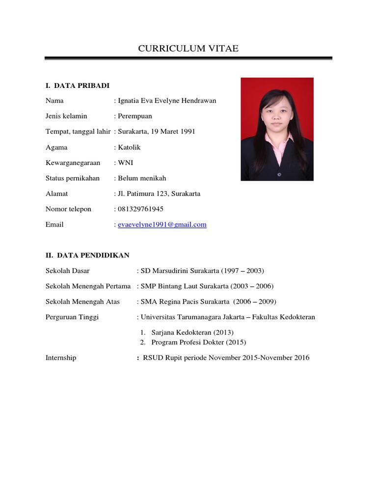 Curriculum Vitae - Eva | PDF