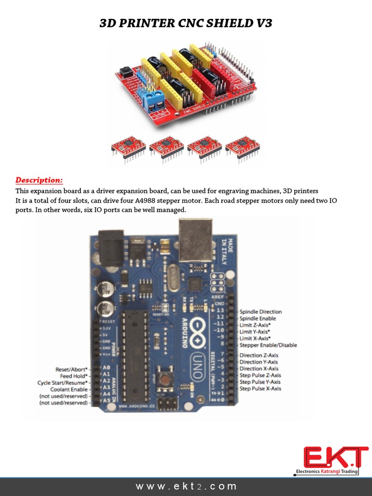 412 3d Printer CNC Shield v3 | PDF | Numerical Control | Electrical ...
