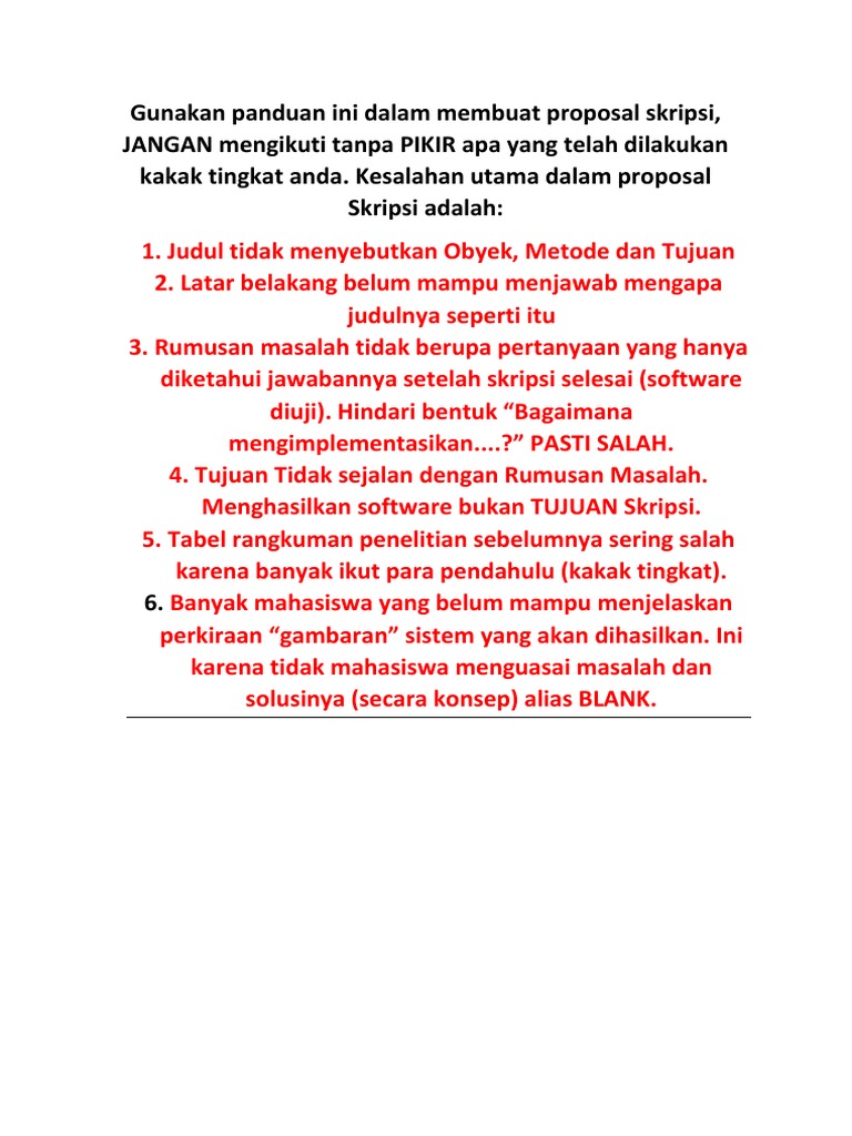 Garis Besar Proposal Skripsi | PDF