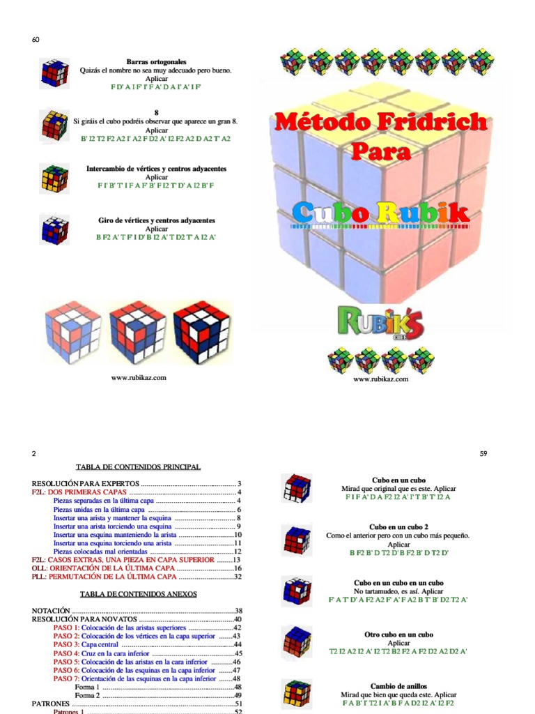 Guía Completa del Método Fridrich | PDF | Enseñanza de matemática ...