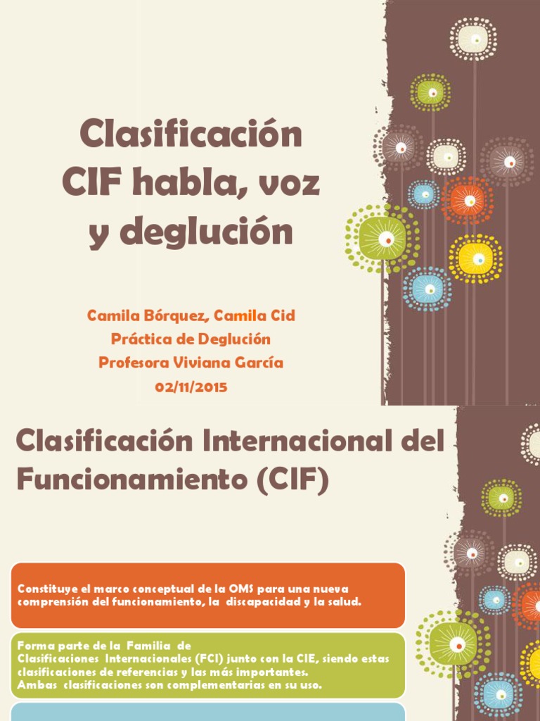 Clasificación de La CIF | PDF | Esófago | Sistema digestivo humano